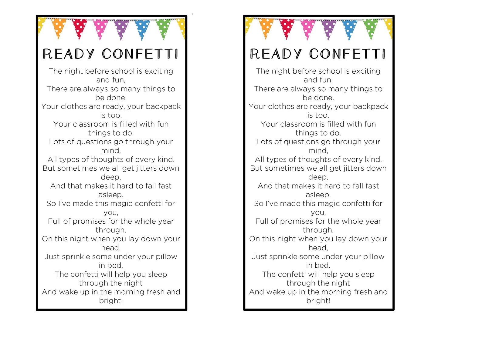 Back to School Ready Confetti PDF File - Etsy