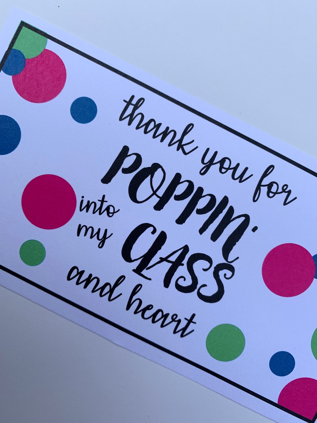 Thank You For Poppin' Into My Class And Heart End Of Year Tags - Etsy.de