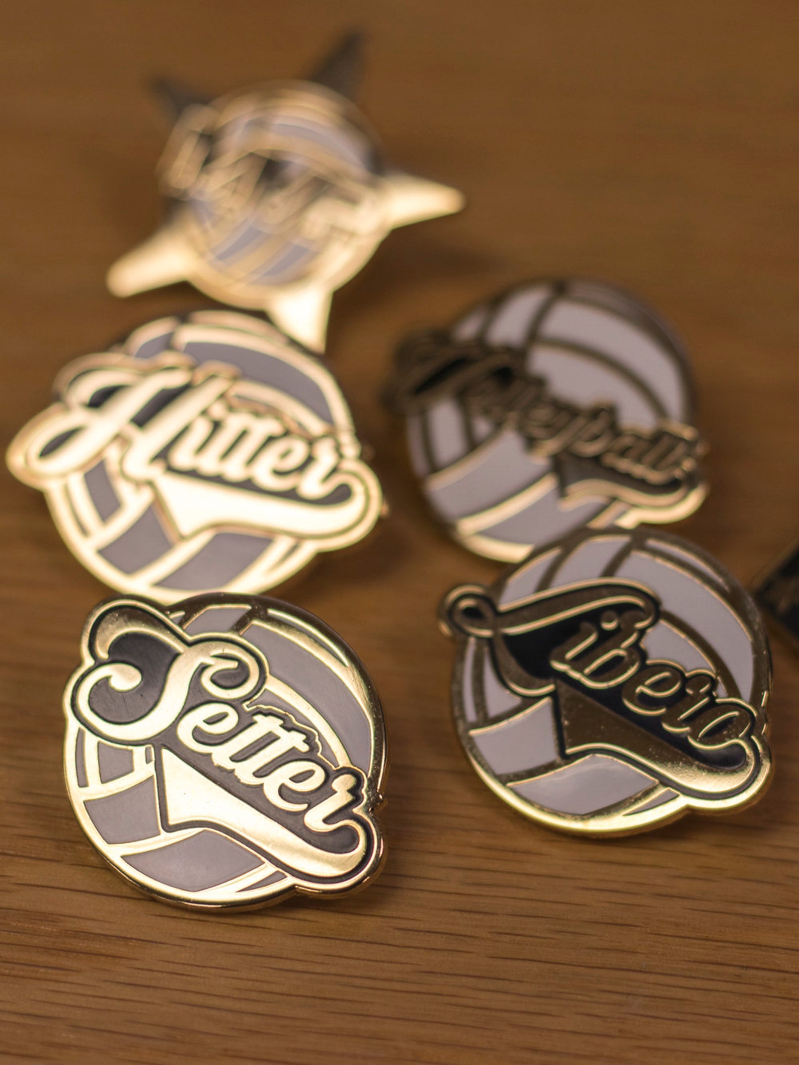 Volleyball Position/captain Pins Great for Letterman's - Etsy