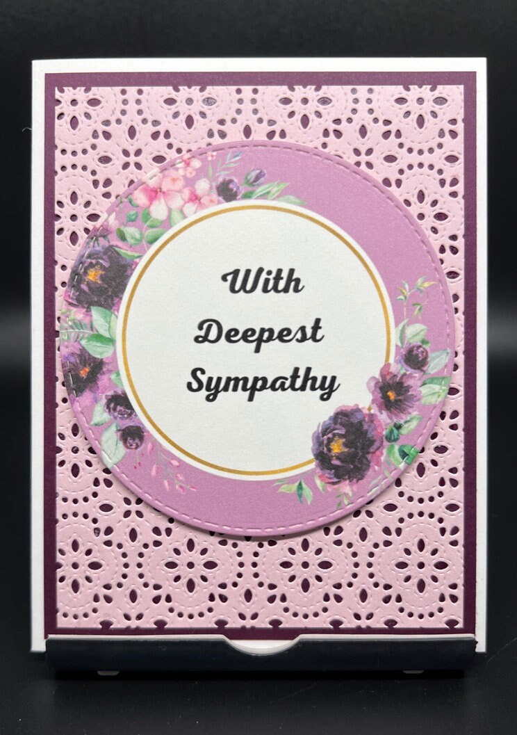 Elegant Pink Sympathy Card - Etsy