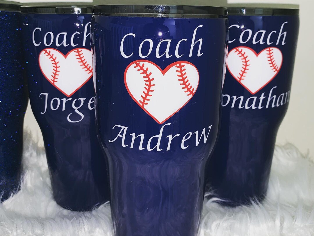 Baseball Tumblers, Coach Cups, Glitter Cups, Customized Cups, Blue ...
