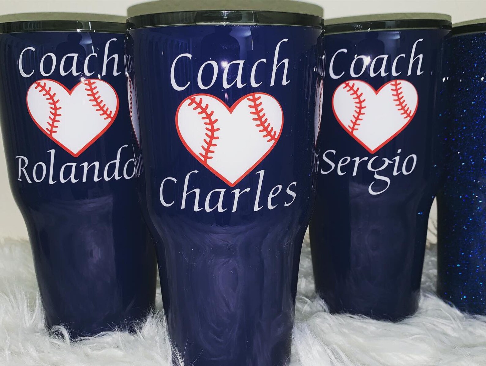 Baseball Tumblers Coach Cups Glitter Cups Customized Cups - Etsy