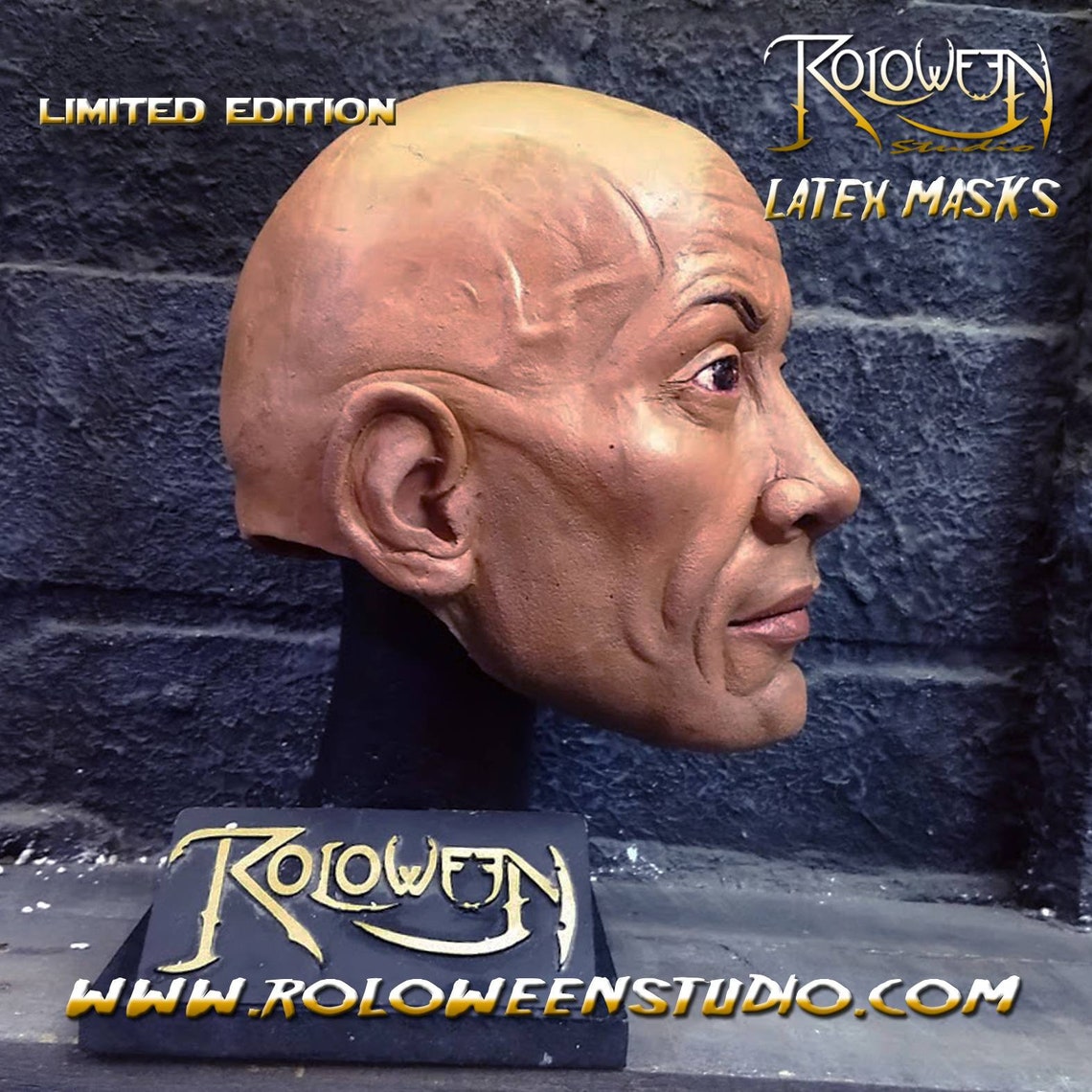 WWE The rock Dwayne Johnson latex mask black Adamla roca | Etsy