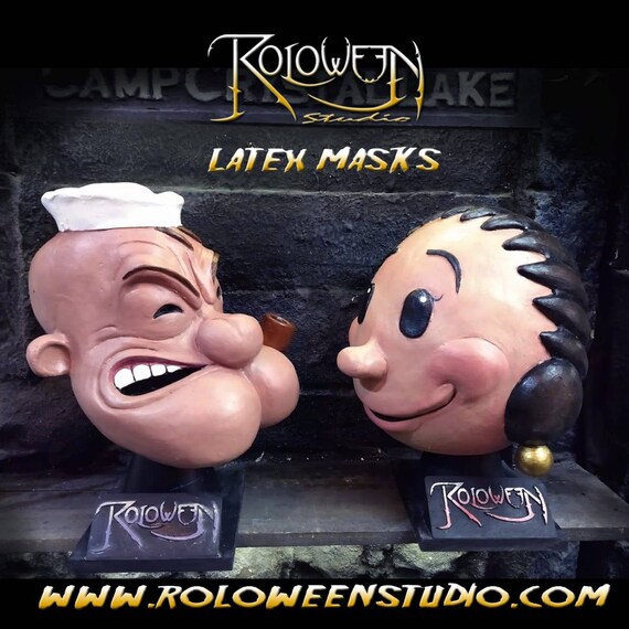 Máscaras De Látex Oliva and Popeye the Sailor Man Latex Mask - Etsy