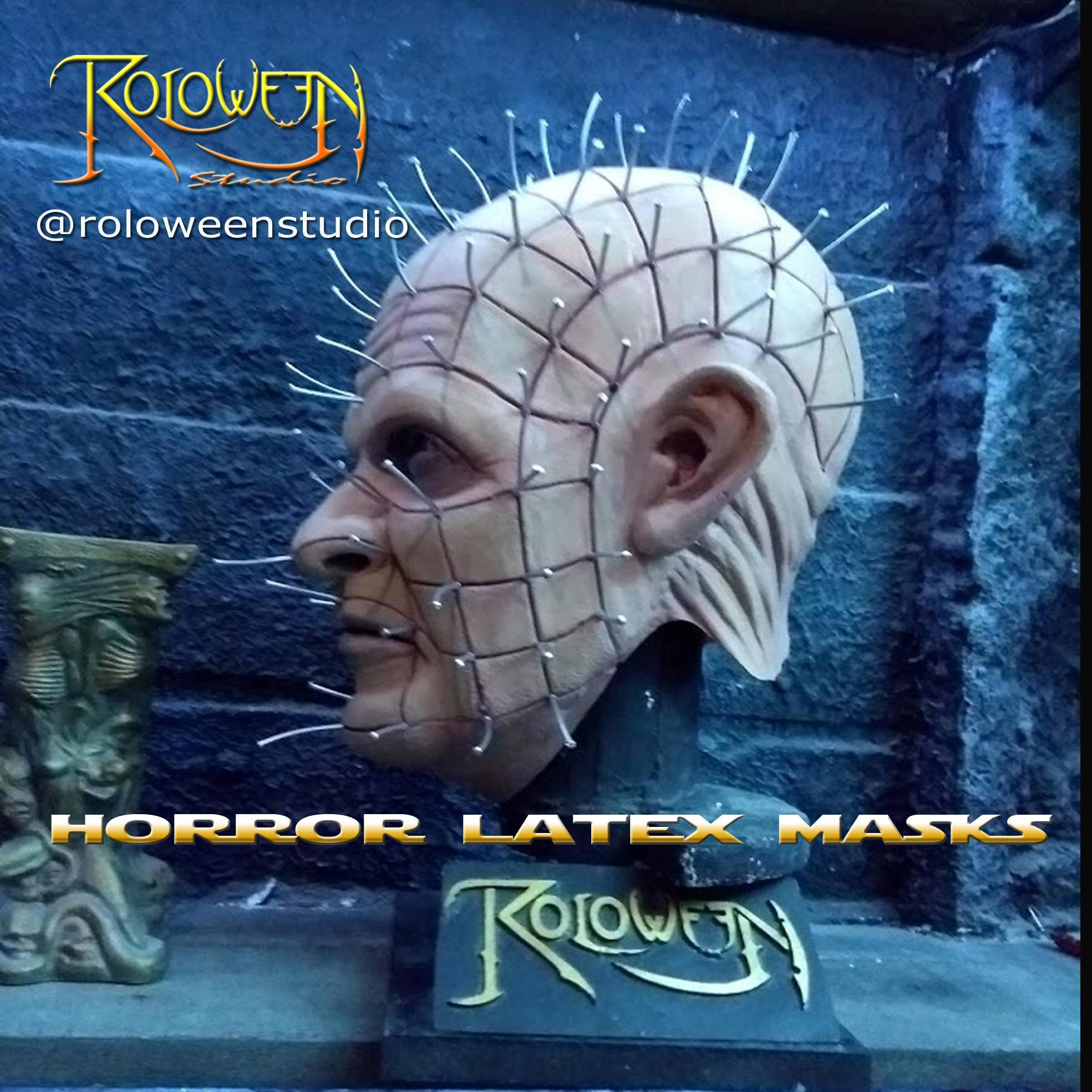 Pinhead Hellraiser Latex Mask Cosplay Inferno Lead Cenobite - Etsy Canada