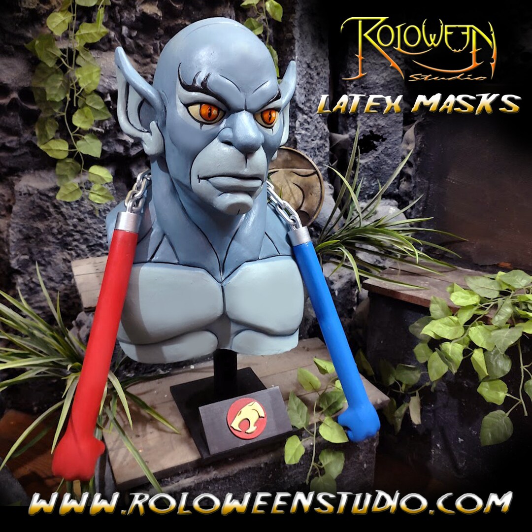 Panthro Thundercats Latex Mask/ Vintage Includes Nun Chacos and Display ...