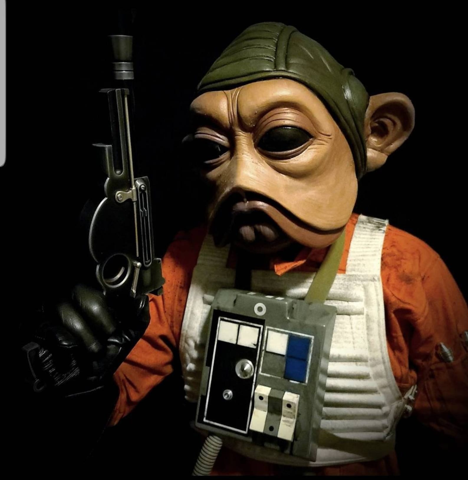 Nien Nunb Star Wars Latex Mask Sullustan the Force Awakens / Mike Quinn ...