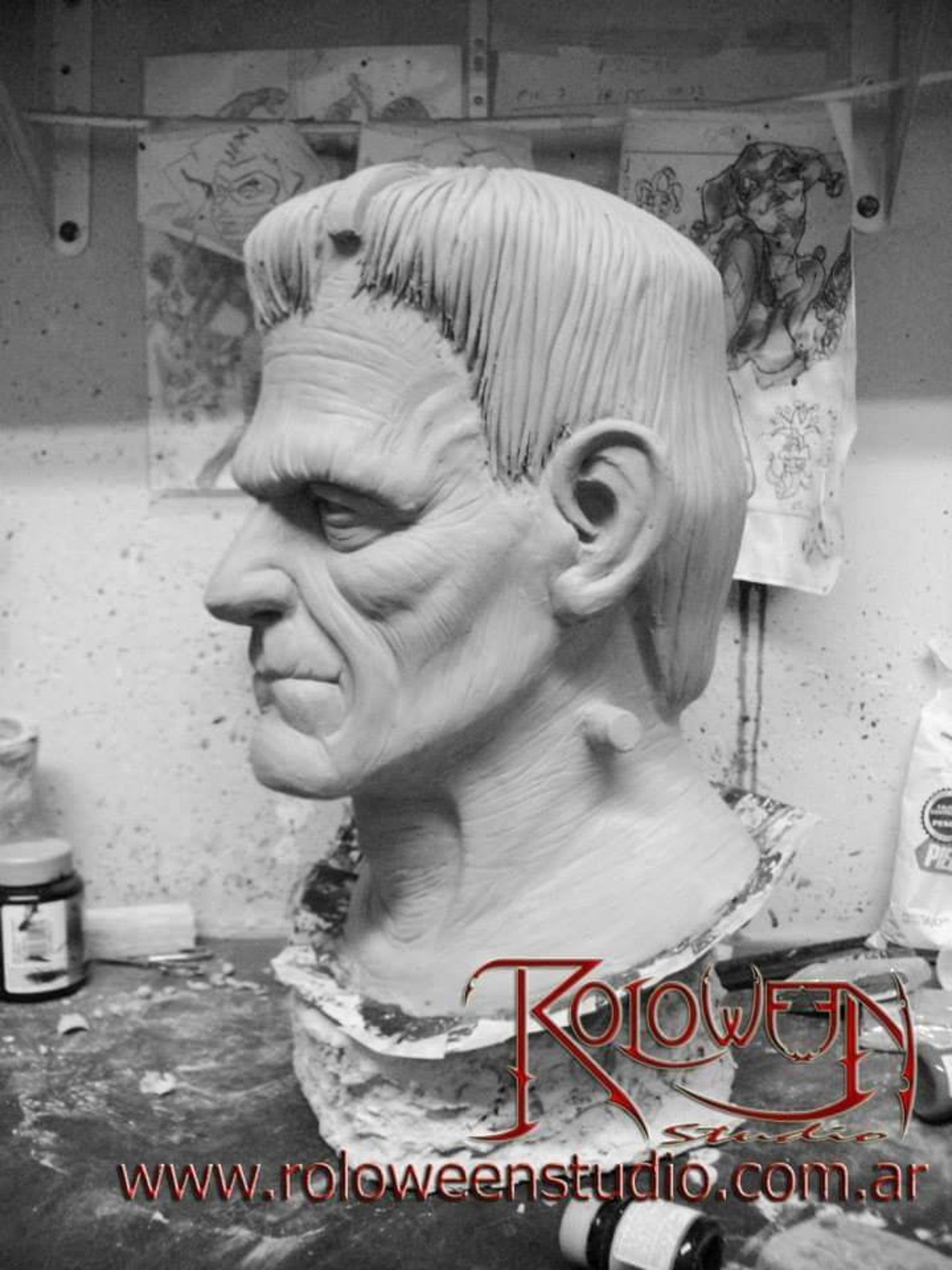 Frankenstein Boris Karloff Latex Mask / Universal Monsters / Realistic ...