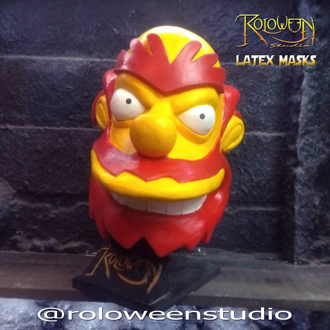Willie Groundskeeper Latex Mask / El Jardinero Willy / the Simpsonsthe ...
