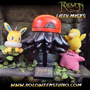 Ash Ketchum Pokémon Latex Mask - Ultra Realistic Anime Cosplay Helmet ...