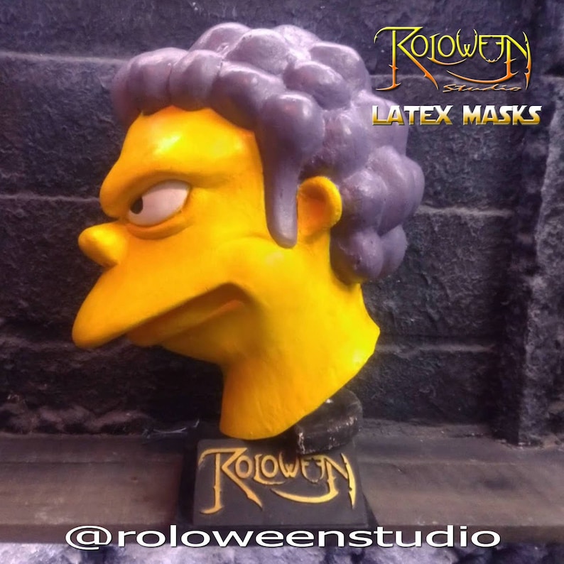 The Simpsons Moe Mask - Realistic Moe Szyslak Latex Prop Replica ...