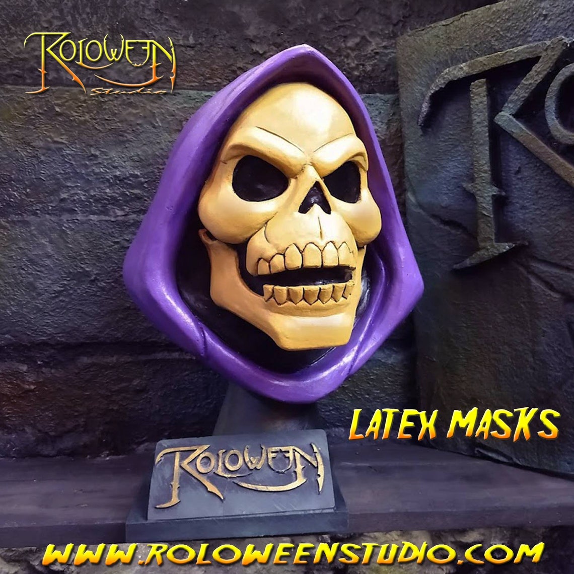 Skeletor Overlord of Evil Latex Mask Masters of the Universe - Etsy