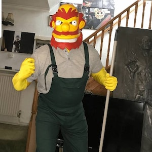Willie Groundskeeper Latex Mask the Groundskeeper Willy the Simpsons - Etsy
