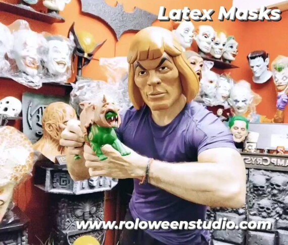 He-man Deluxe Latex Mask Most Powerful Man Masters of the - Etsy New ...