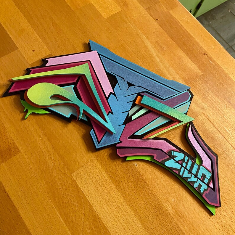 ATL - Woodcut - Multi-layered Laser Cut Art - Fresh2def - Etsy
