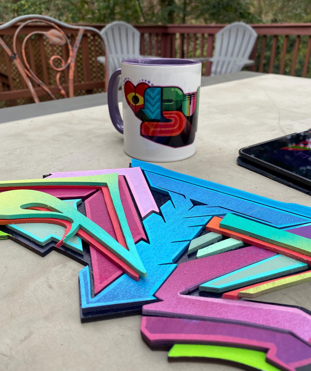 ATL - Woodcut - Multi-layered Laser Cut Art - Fresh2def - Etsy