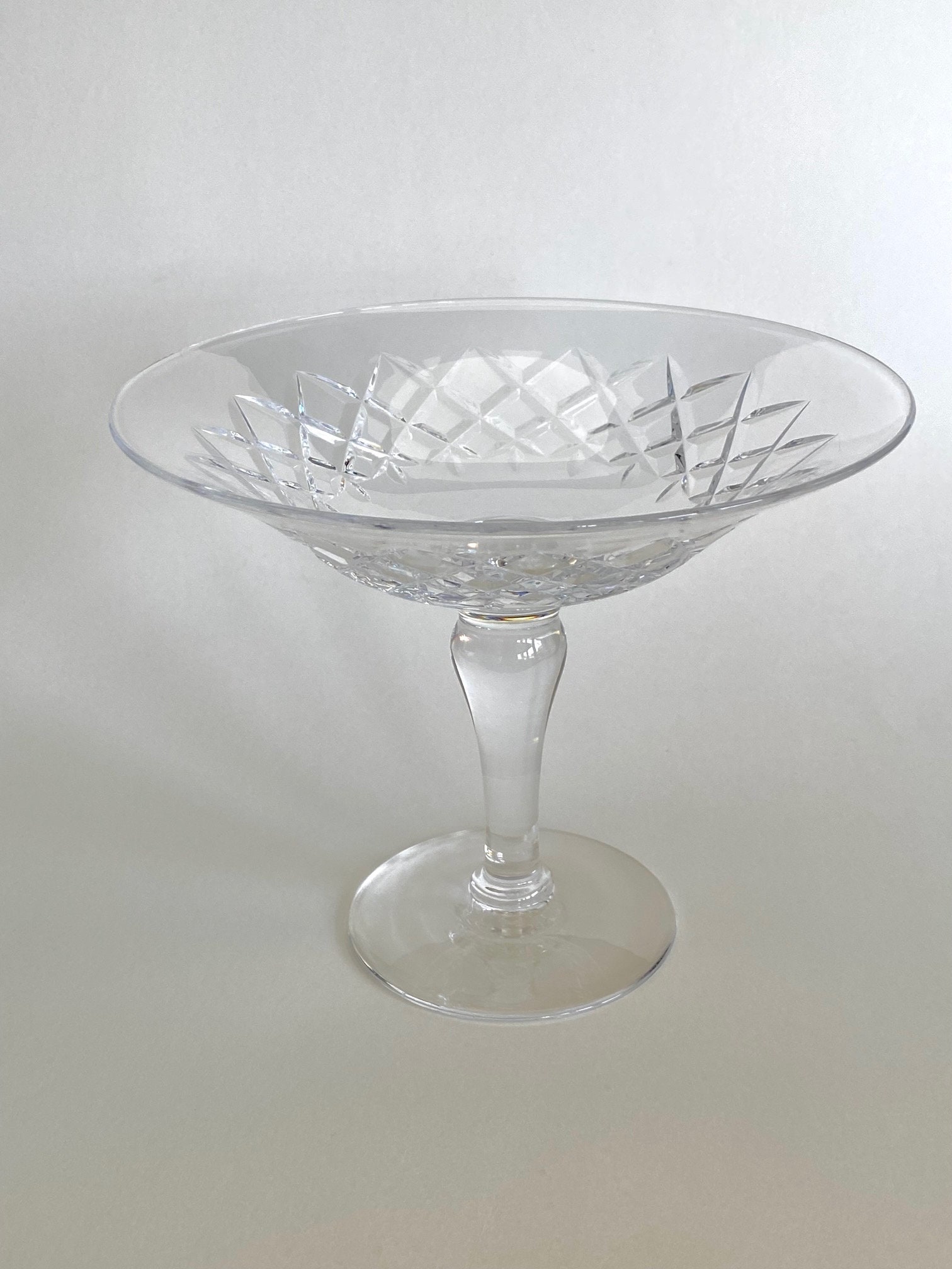 Stunning Crystal Compote Diamond Shape Design on Bowl Fine | Etsy