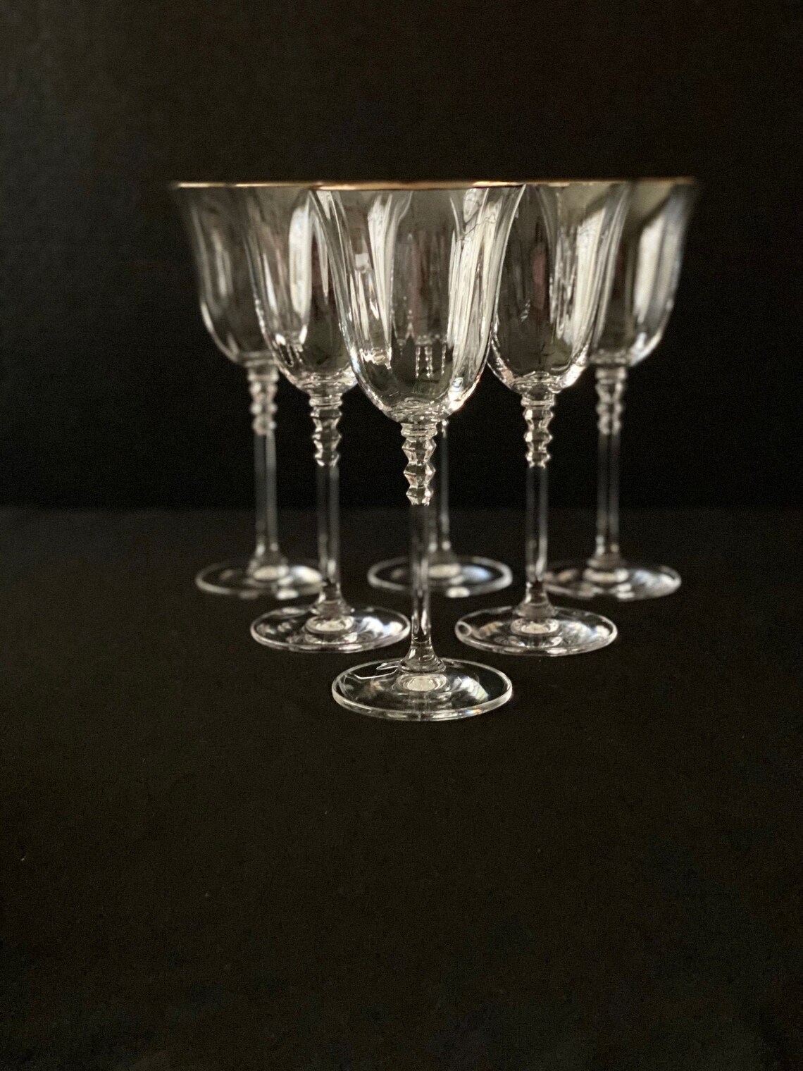 Mikasa Sonata Crystal Wine Glasses Set Of 6 Formal Dining Etsy