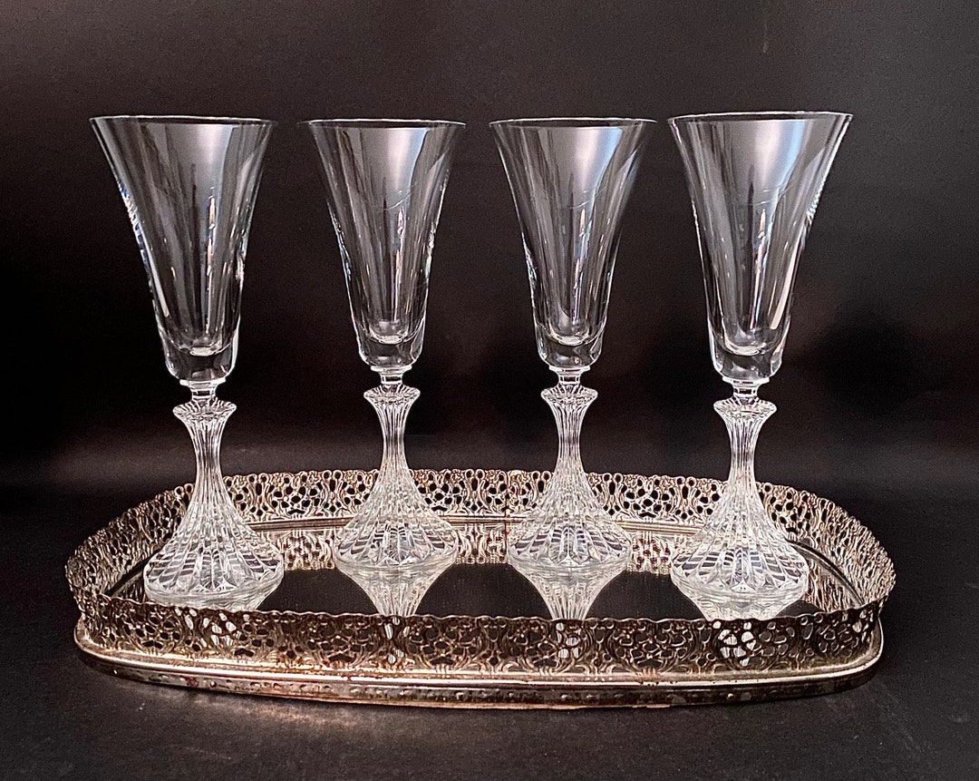Mikasa the Ritz Rare Flared Champagne Cocktail Flutes Stemware Set of 4 ...