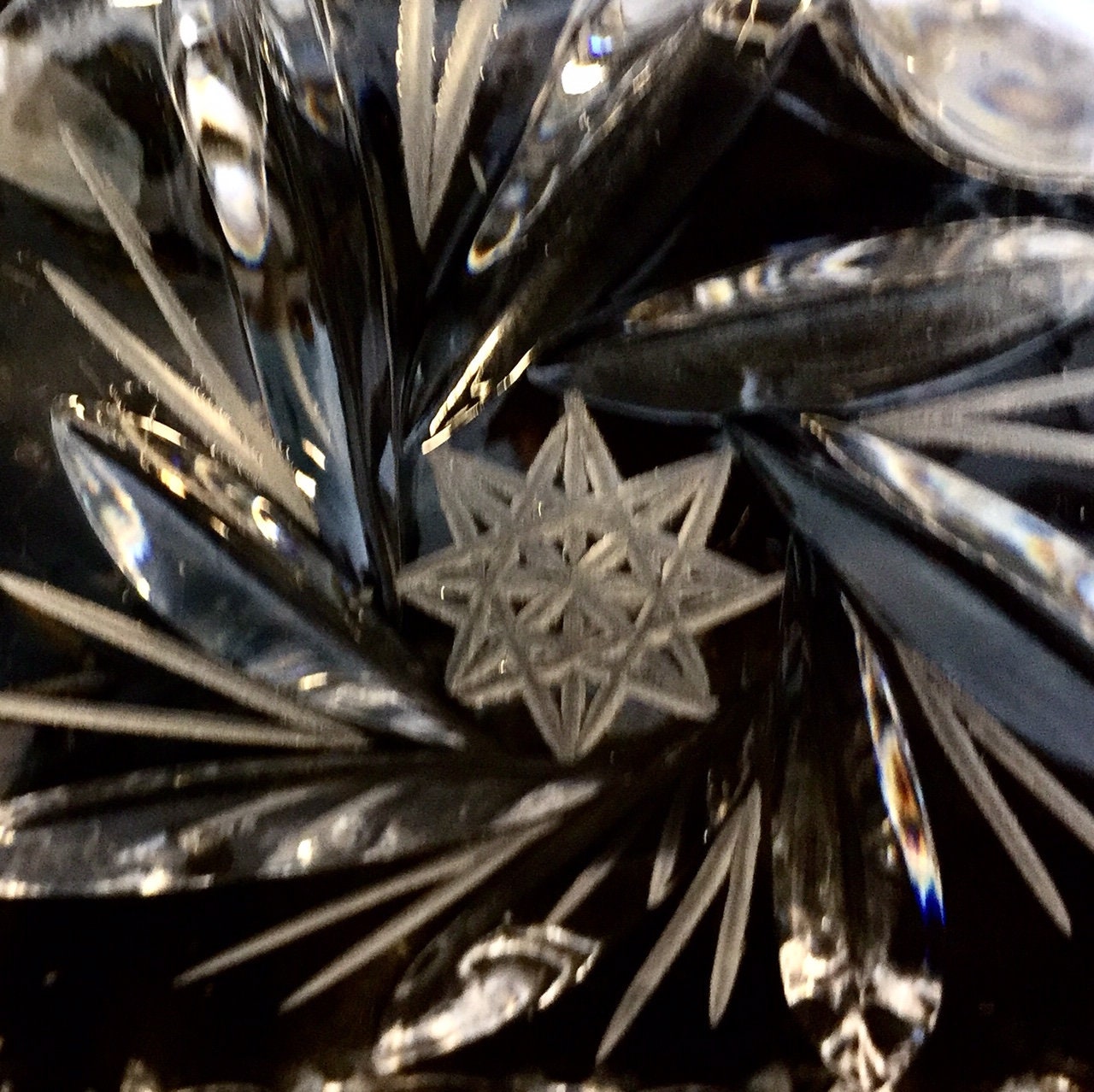 Stunning 6 Sided Cut Crystal Footed Bowl Centerpiece Formal - Etsy