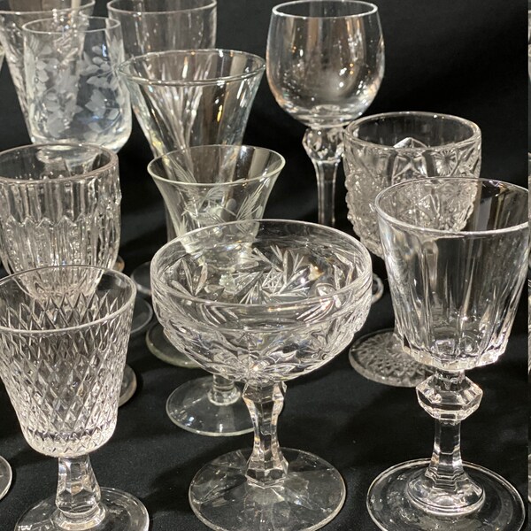 Vintage Crystal Glass Dinner Set - Etsy