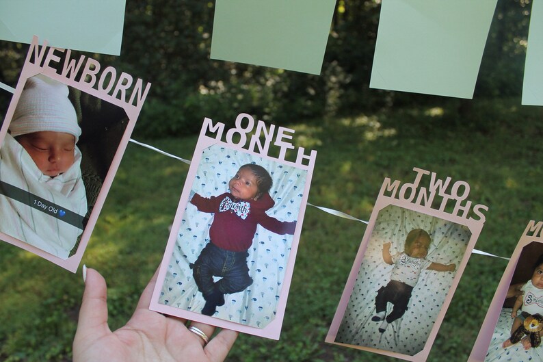 1st Birthday 12 Month Banner/ Newborn to 12 Months / Birthday - Etsy