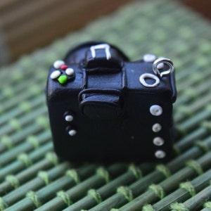 Camera Charm - Photography, DSLR Charm, Camera, Polymer Clay, Jewelry ...
