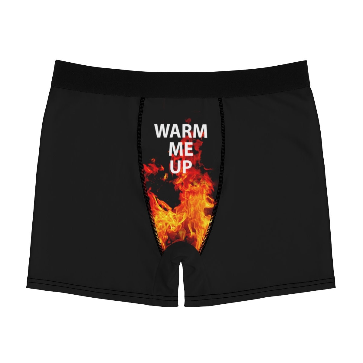 Men's Boxer Shorts Warm Me up in Flames on Fire Black - Etsy