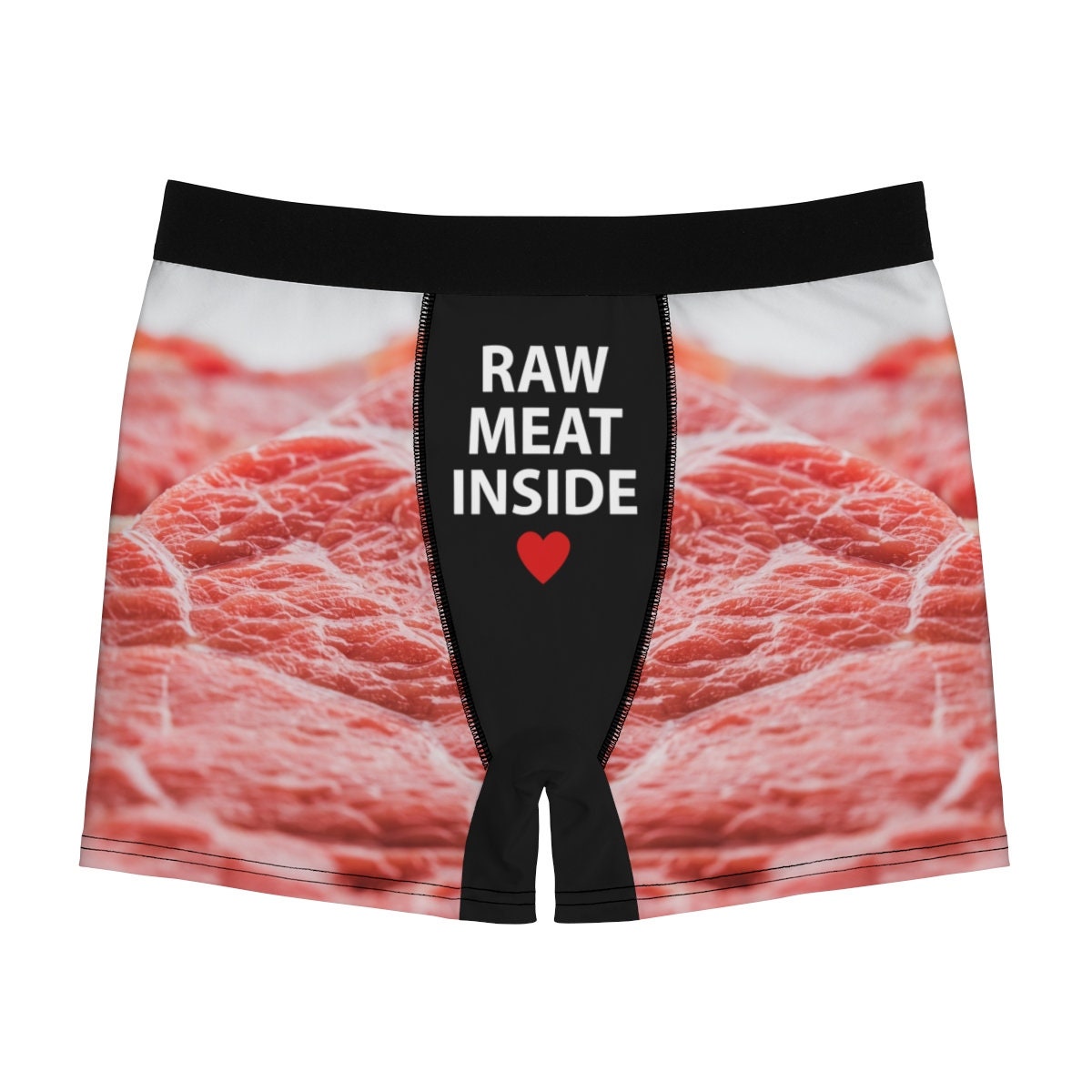 Men's Boxer Shorts Raw Meat Inside Nonvegan Underwear Food Steak Bio ...