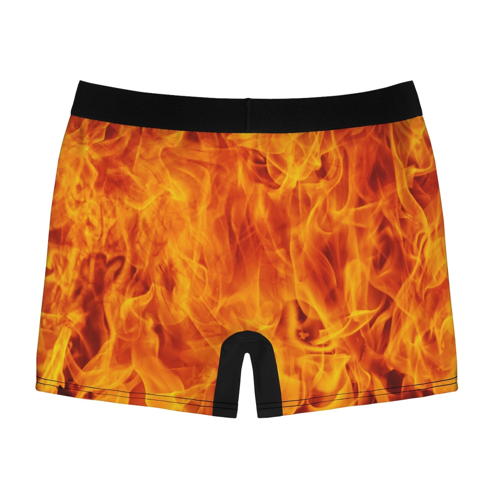 Men's Boxer Shorts Warm Me up in Flames on Fire Black - Etsy