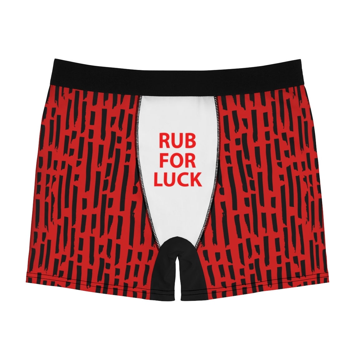 Rub for Luck Men's Boxer Briefs Love Text Sexy Funny Joke Gag Gift Red ...