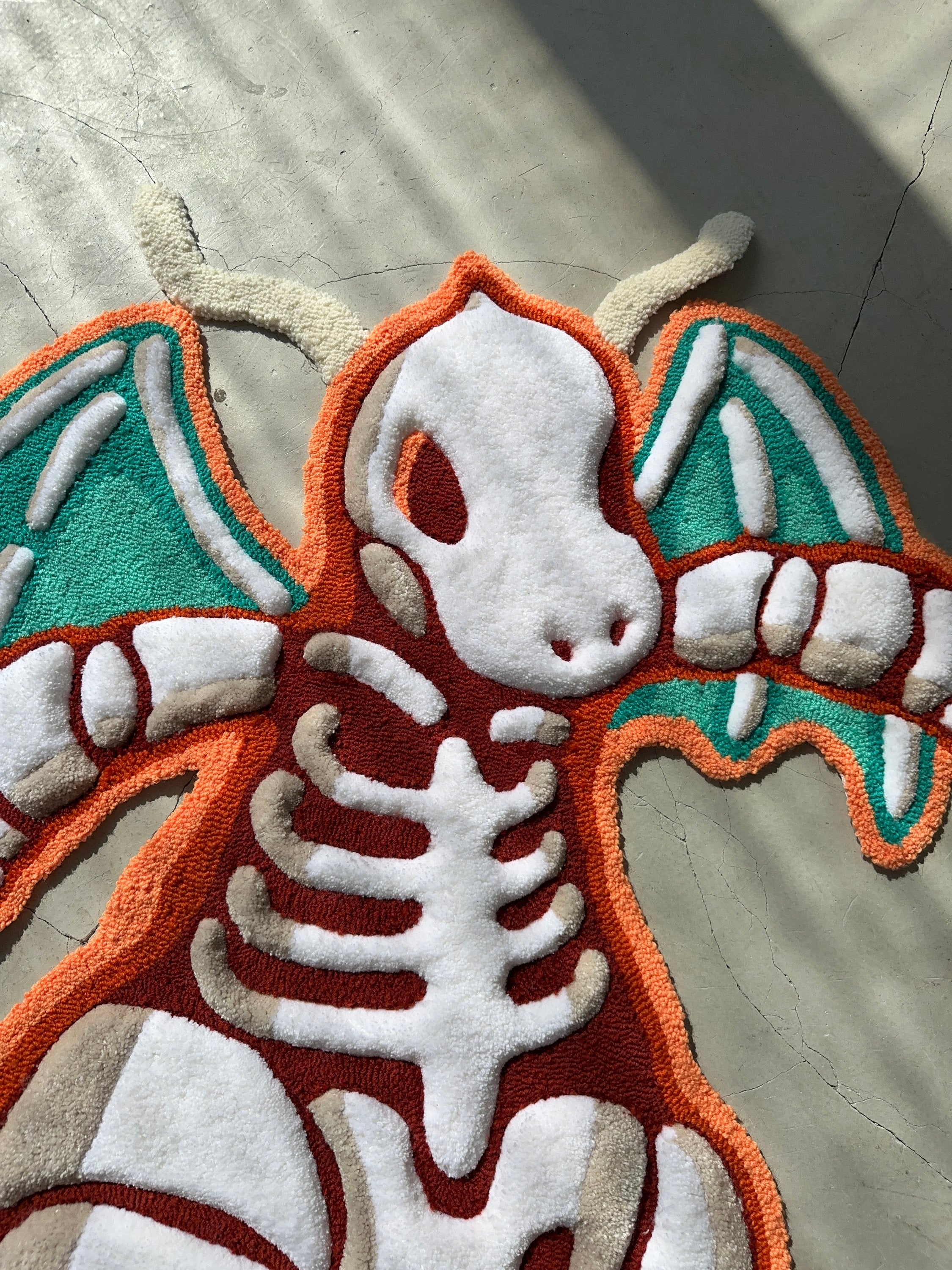 Skeleton Tufted Rug,3d Skull Rug, Handmade Tufted Custom Rug, Living ...