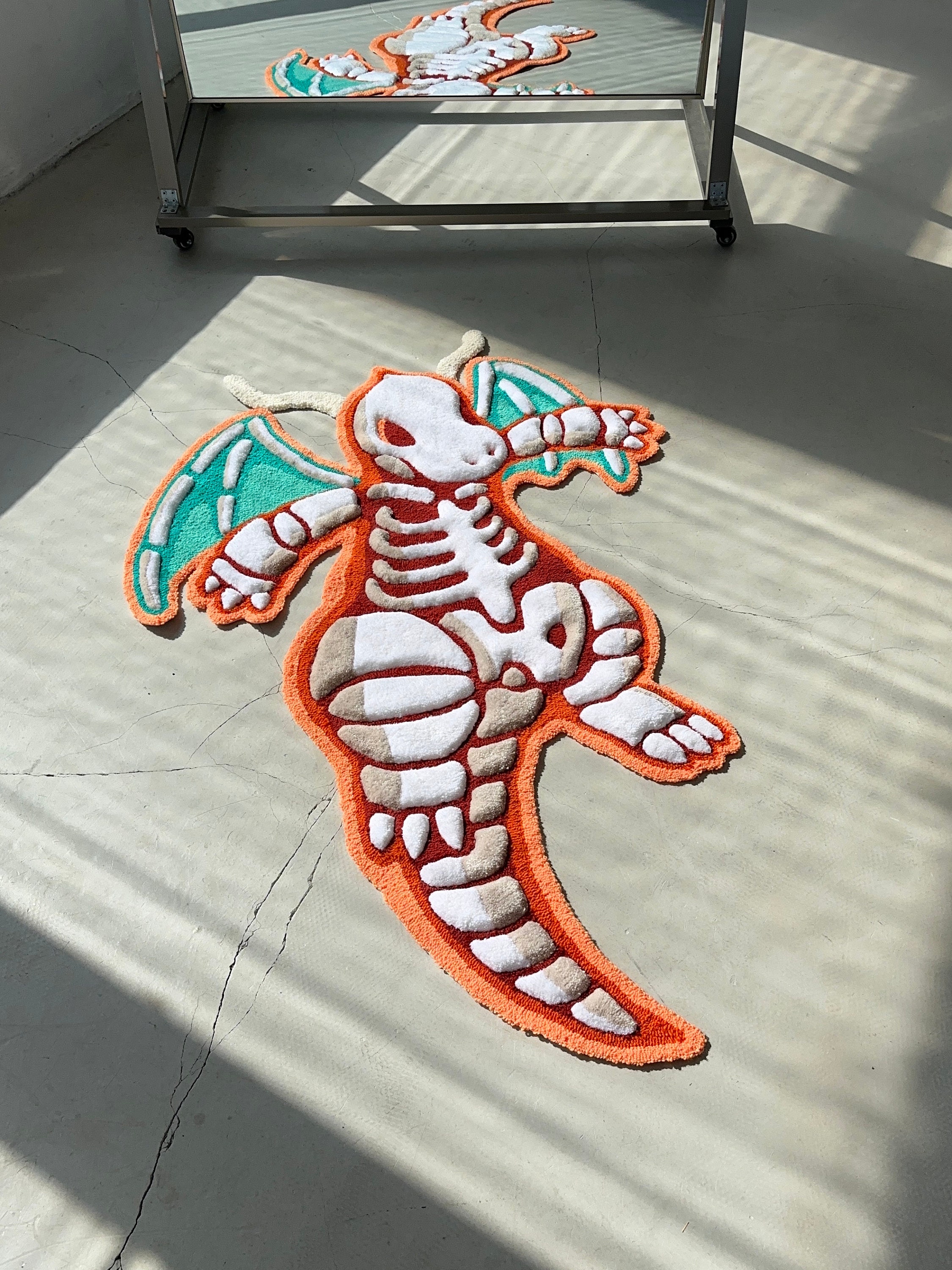 Skeleton Tufted Rug,3d Skull Rug, Handmade Tufted Custom Rug, Living ...