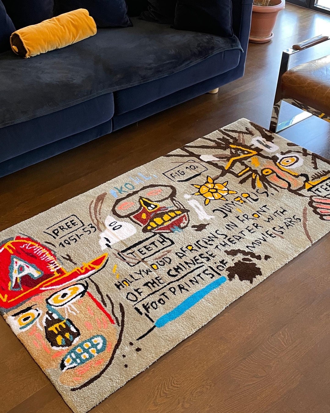 Basquiat Style Handmade Custom Tufted Rug - Etsy