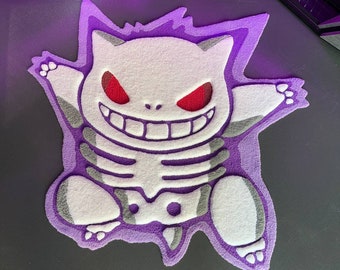 Skeleton Tufted Rug,3d Skull Rug, Handmade Tufted Custom Rug, Living ...