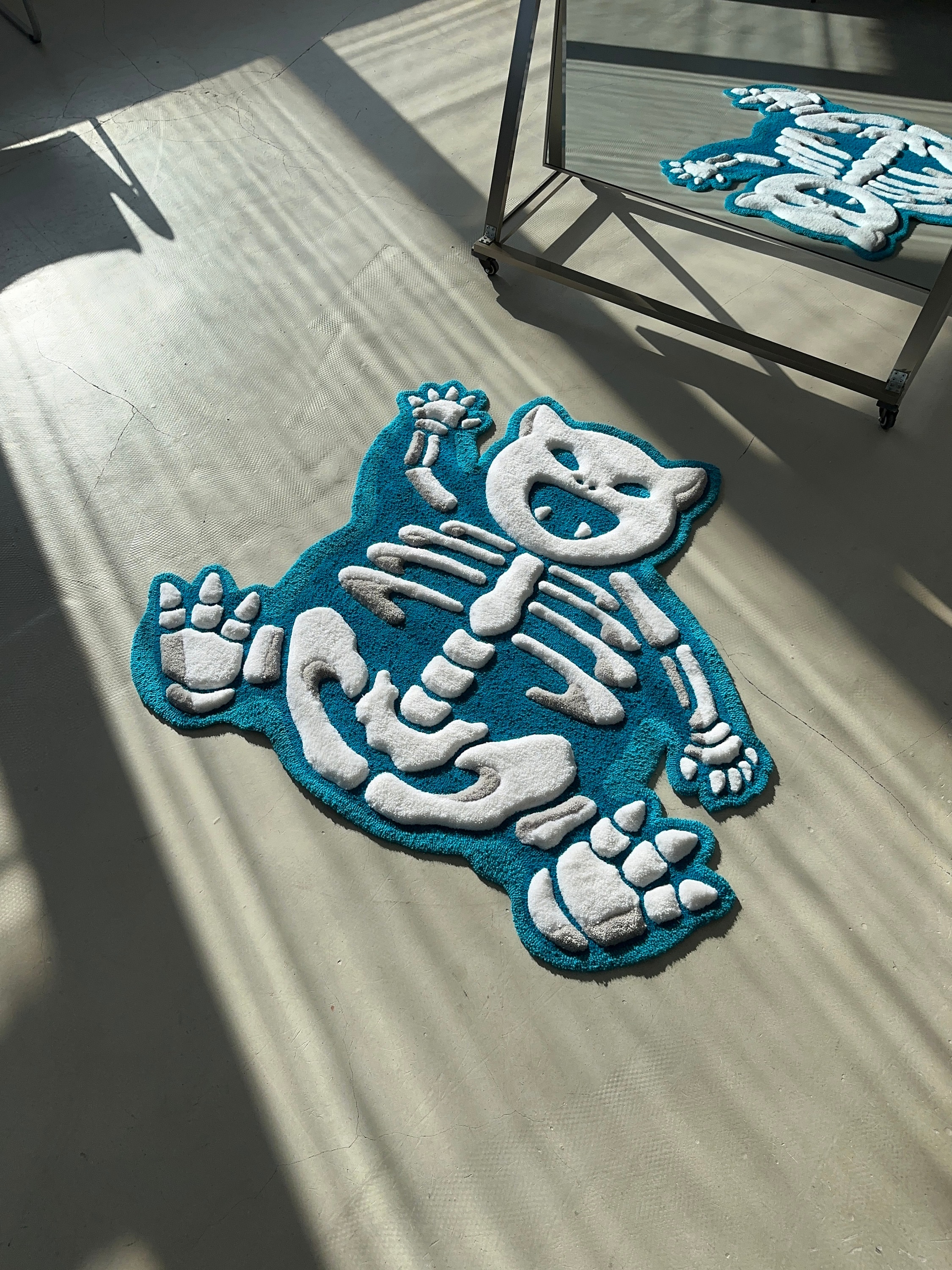 Skeleton Tufted Rug,3d Skull Rug, Handmade Tufted Custom Rug, Living ...