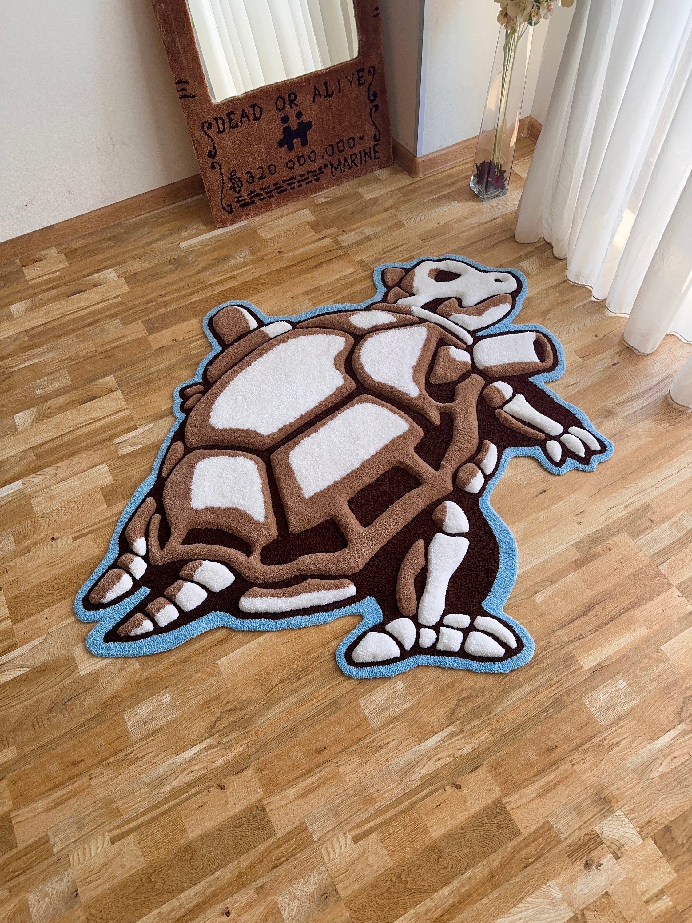 Skeleton Tufted Rug,3d Skull Rug, Handmade Tufted Custom Rug, Living ...