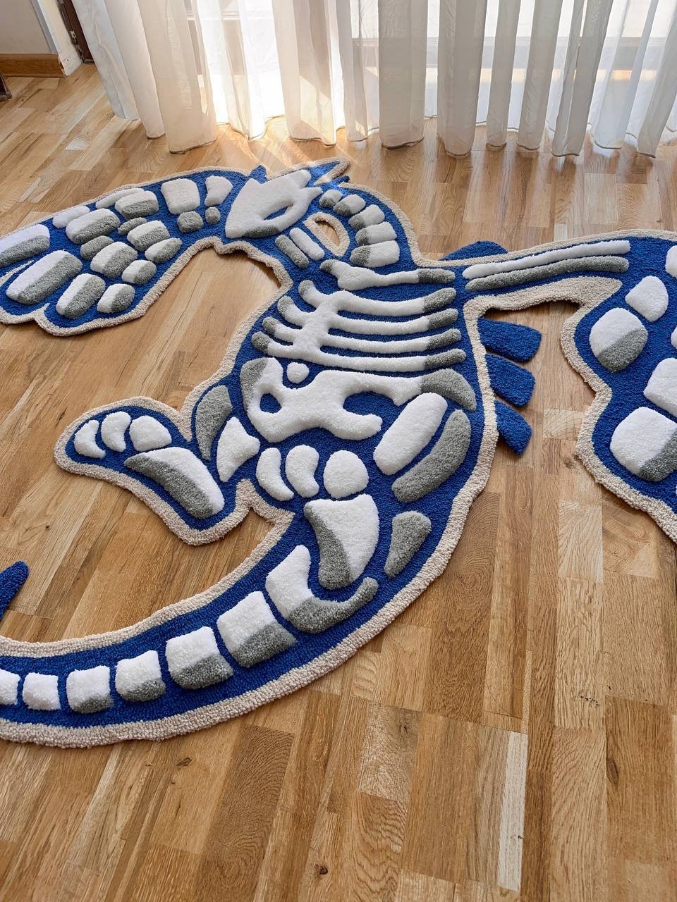 Skeleton Tufted Rug,3d Skull Rug, Handmade Tufted Custom Rug, Living ...