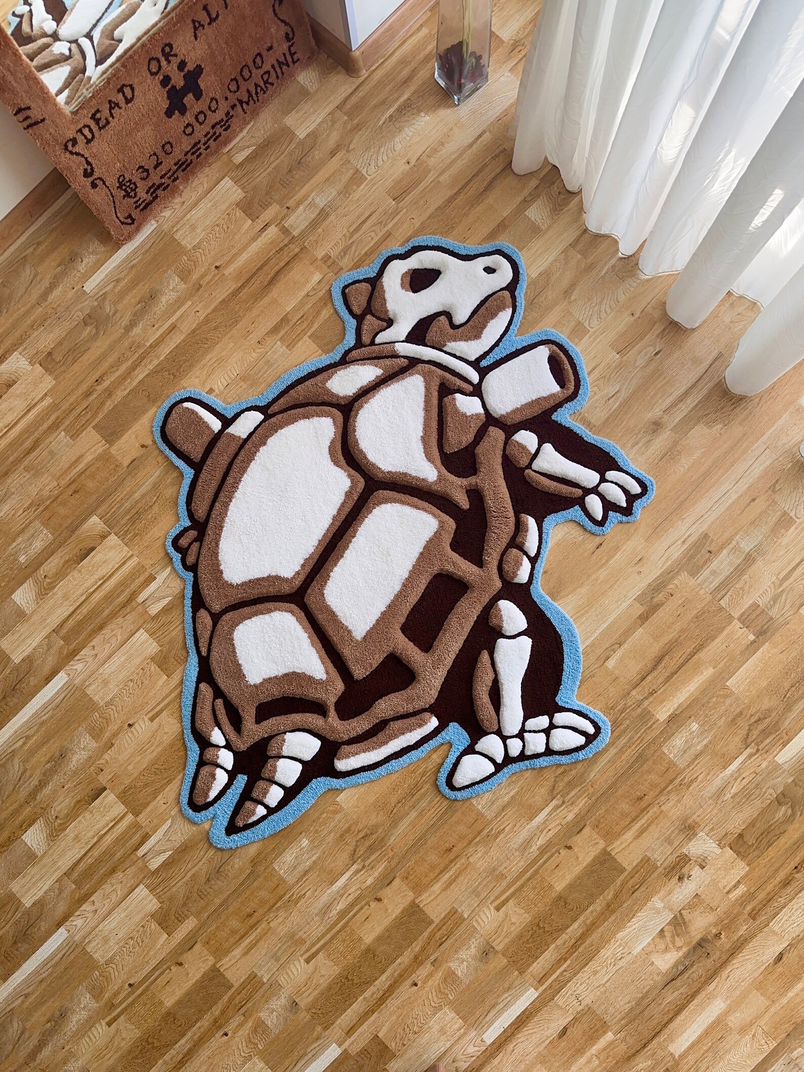 Skeleton Tufted Rug,3d Skull Rug, Handmade Tufted Custom Rug, Living ...