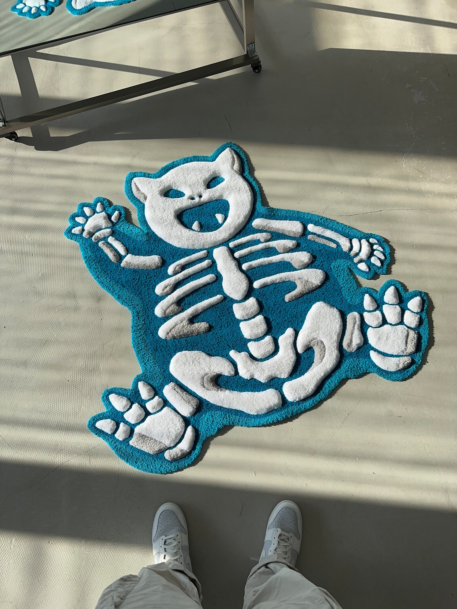 Skeleton Tufted Rug,3d Skull Rug, Handmade Tufted Custom Rug, Living ...