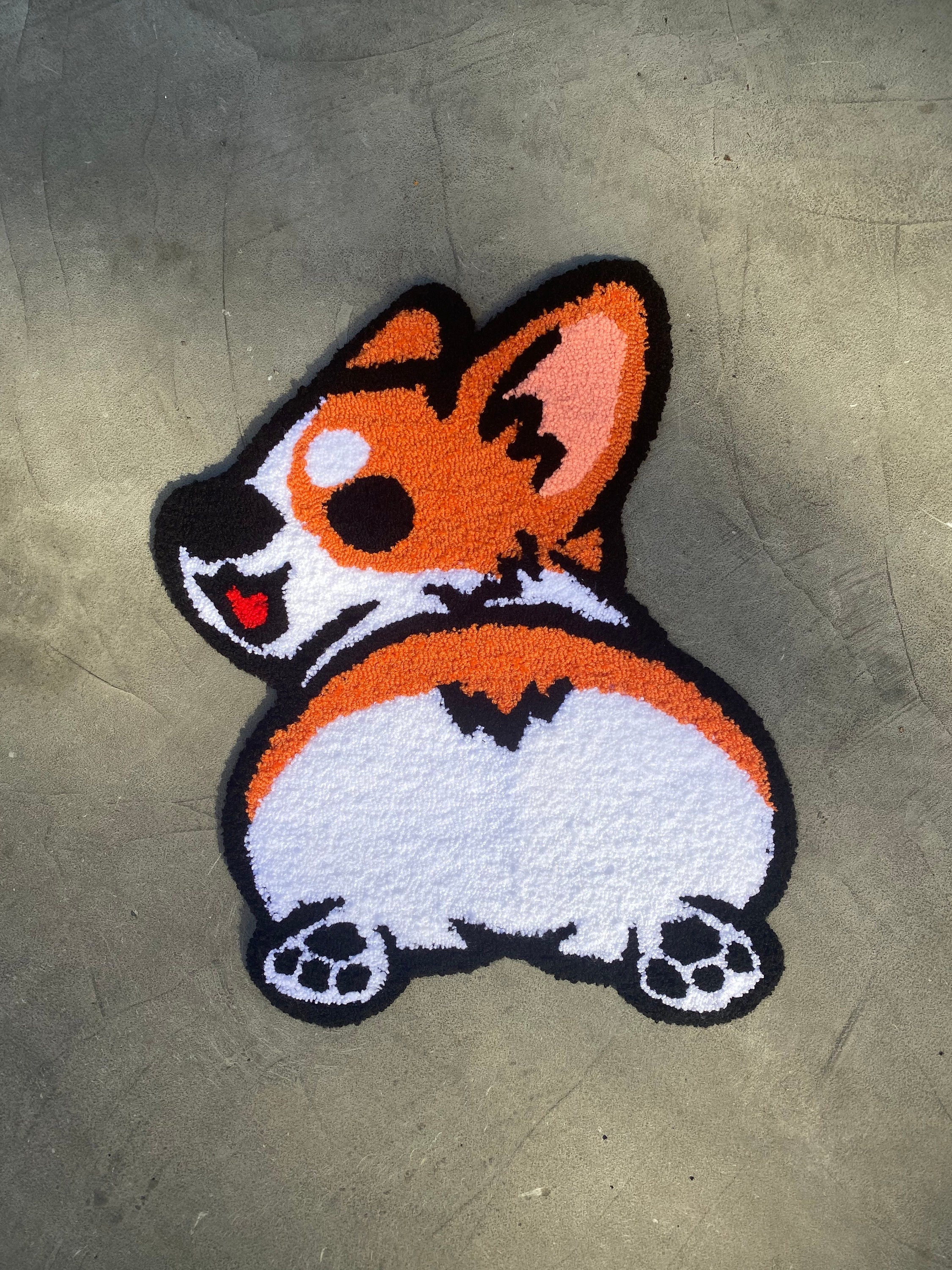 Corgi Playing Poker Bath Mat Machine Washable Anti-fatigue Memory Foam ...