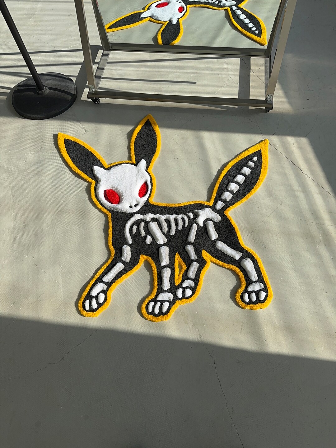 Skeleton Tufted Rug,3d Skull Rug, Handmade Tufted Custom Rug, Living ...