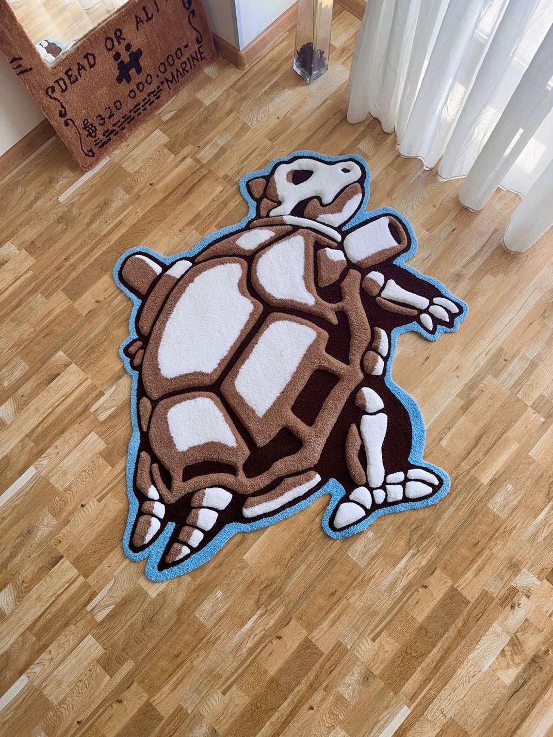 Skeleton Tufted Rug,3d Skull Rug, Handmade Tufted Custom Rug, Living ...