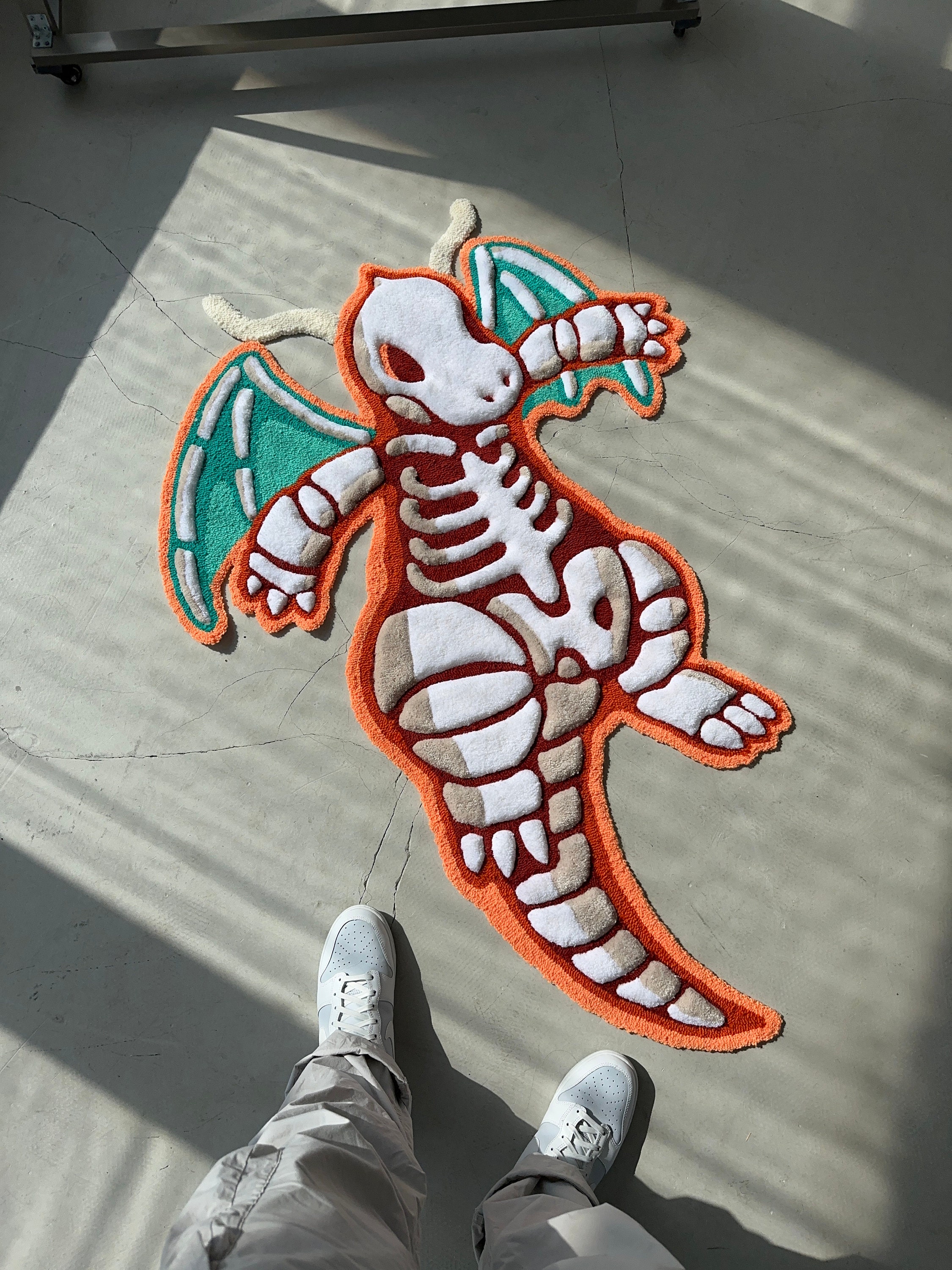 Skeleton Tufted Rug,3d Skull Rug, Handmade Tufted Custom Rug, Living ...