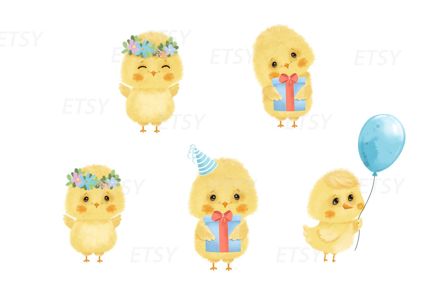 Watercolor Baby Chicks, Cute Chicks Clipart, Animal Farm, Cute Animals ...