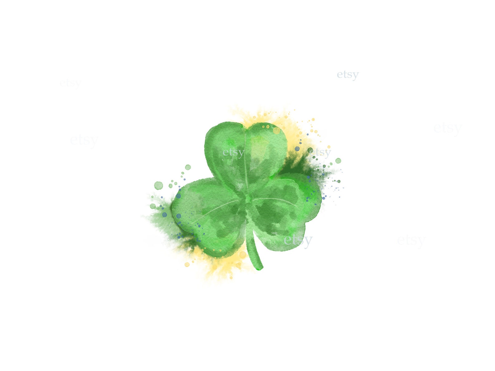 Watercolor Shamrock Png, Watercolor St. Patrick's Day PNG, Sublimation ...