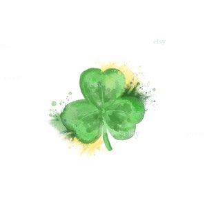 Watercolor Shamrock Png, Watercolor St. Patrick's Day PNG, Sublimation ...