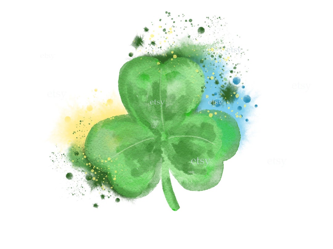 Watercolor Shamrock Png, Watercolor St. Patrick's Day PNG, Sublimation ...