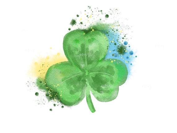 Watercolor Shamrock Png Watercolor St. Patrick's Day PNG | Etsy