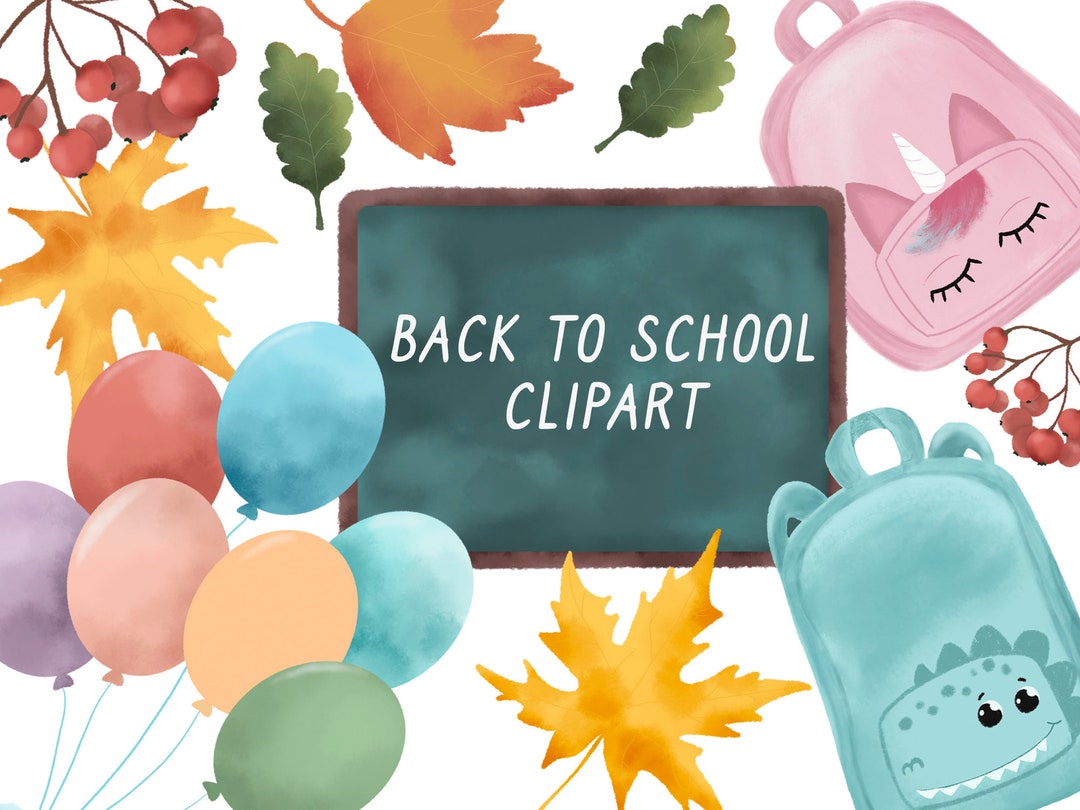 Back to School Clipart School Clipart Png Pastel Colors - Etsy